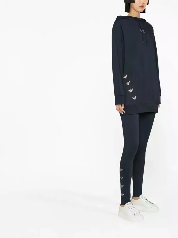 EA7 Logo-print Drawstring Hoodie