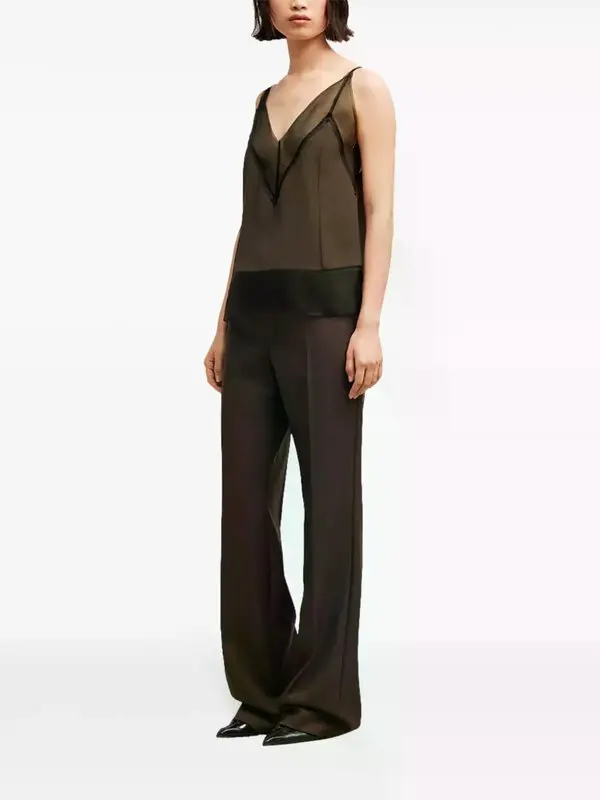 AMI Paris Semi-sheer Sleeveless Top