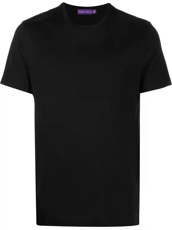 Ralph Lauren Purple Label Script Logo-embroidered Cotton T-shirt - Black