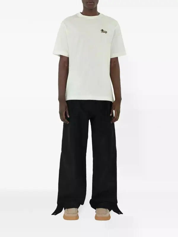 Burberry Embroidered-logo Cotton T-shirt