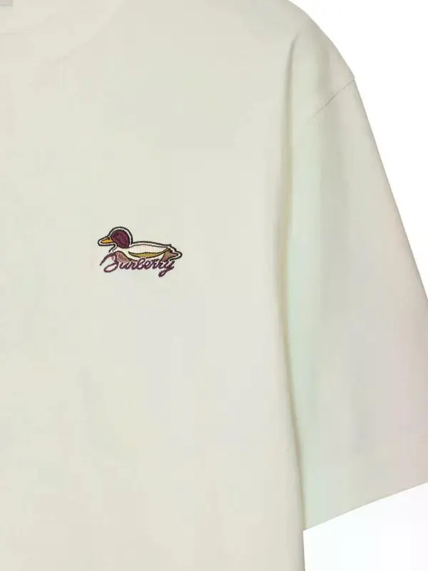 Burberry Embroidered-logo Cotton T-shirt