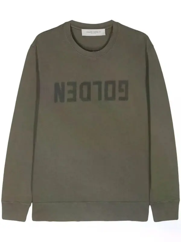 GOLDEN GOOSE Logo-print Distressed Sweatshirt
