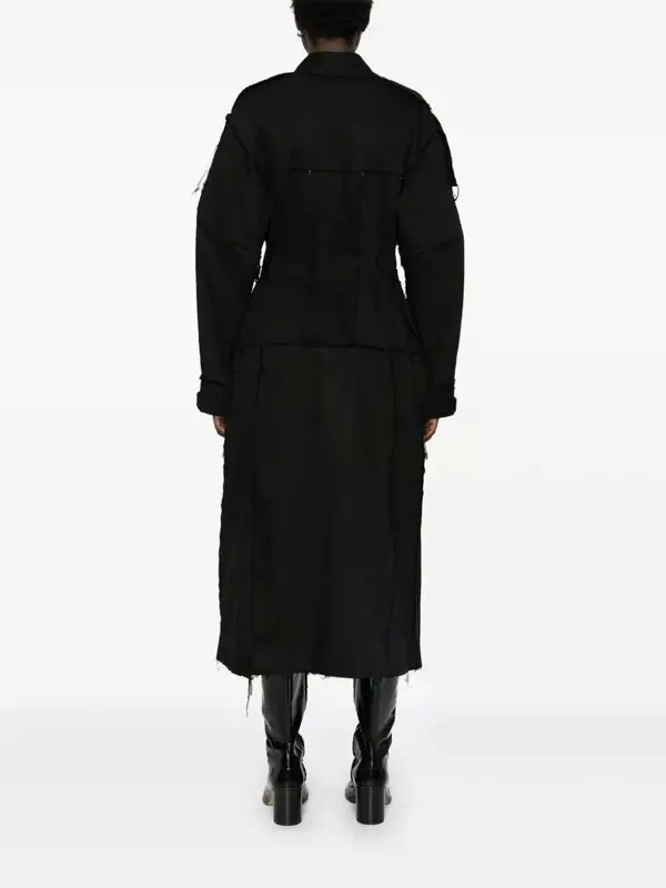 ELENA VELEZ Darted Denim Trench Coat