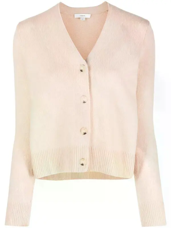 Vince V-neck Cashmere Cardigan - Neutrals