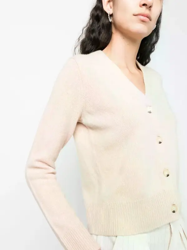 Vince V-neck Cashmere Cardigan - Neutrals