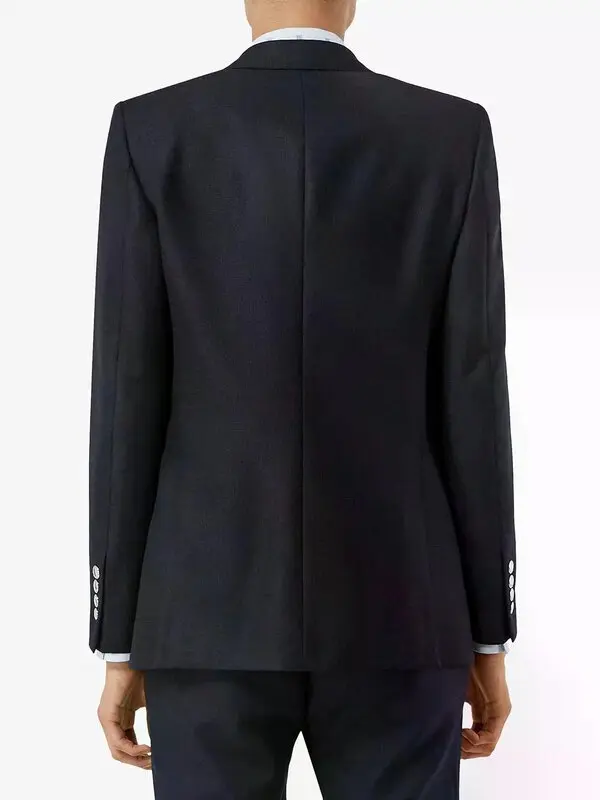 Burberry English Fit Triple Stud Wool Mohair Tailored Jacket
