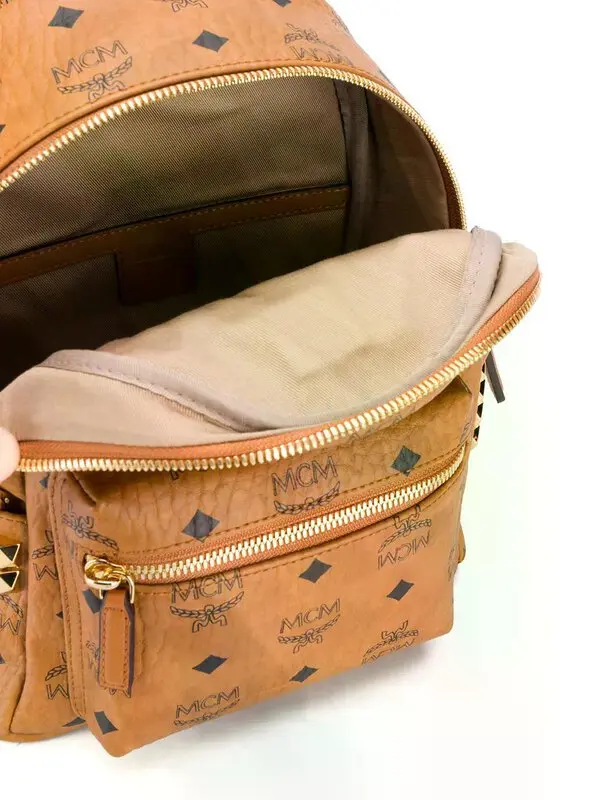 Mcm Visetos-print Leather Backpack