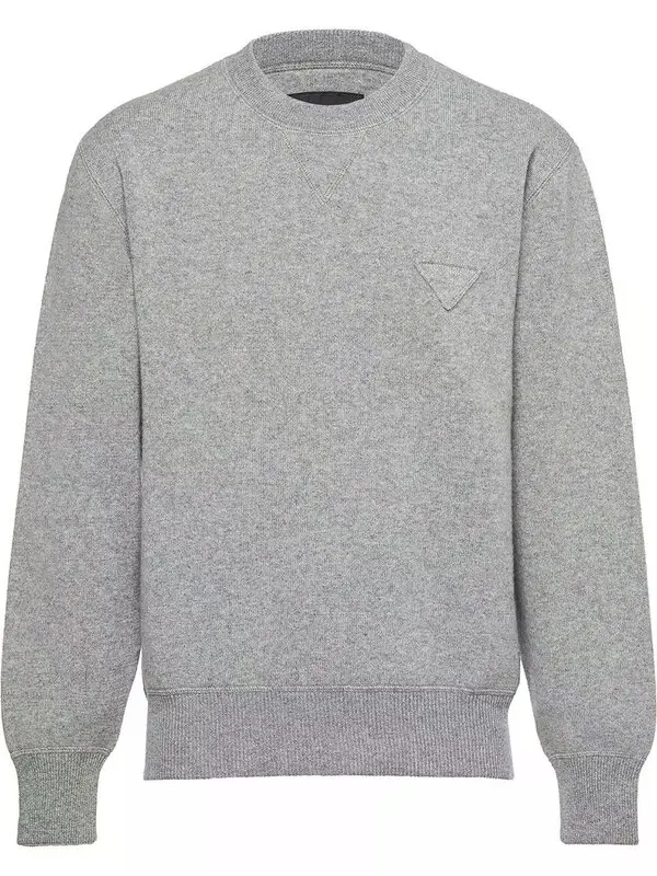 Prada Logo-appliqué Cashmere Sweatshirt