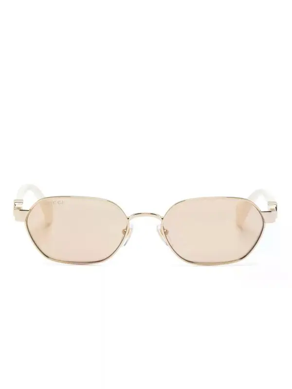 Gucci Geometric-frame Sunglasses - Neutrals