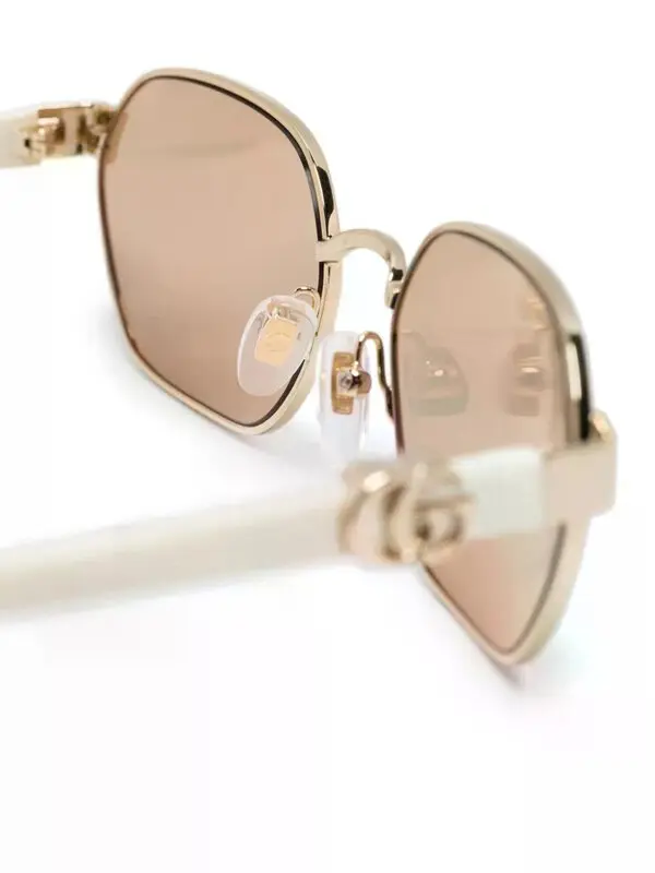 Gucci Geometric-frame Sunglasses - Neutrals