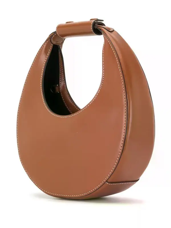 Staud Moon Small Leather Shoulder Bag - Brown