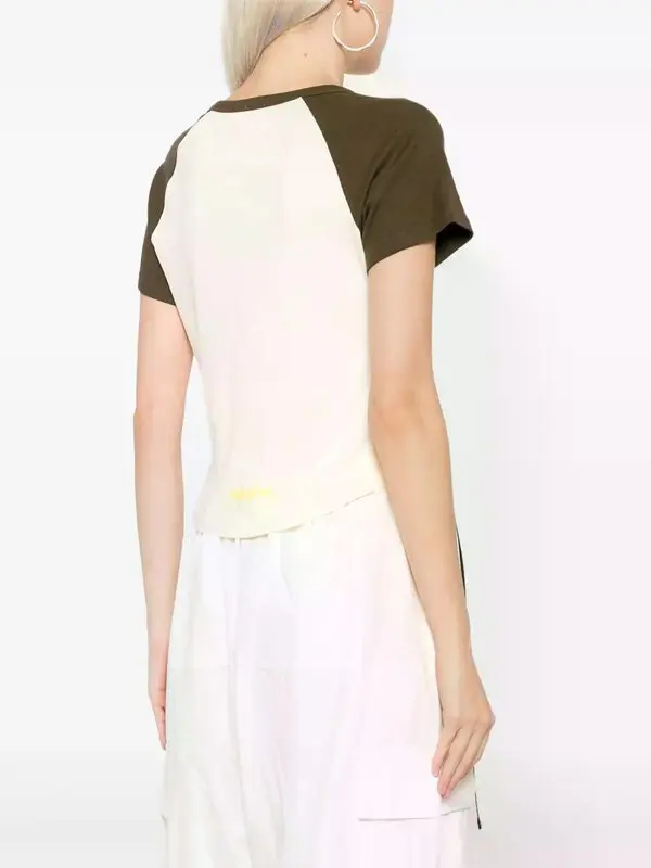 GROUND ZERO Logo-print Ribbed T-shirt
