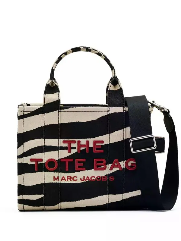 Marc Jacobs Zebra-print Cotton Canvas Tote Bag