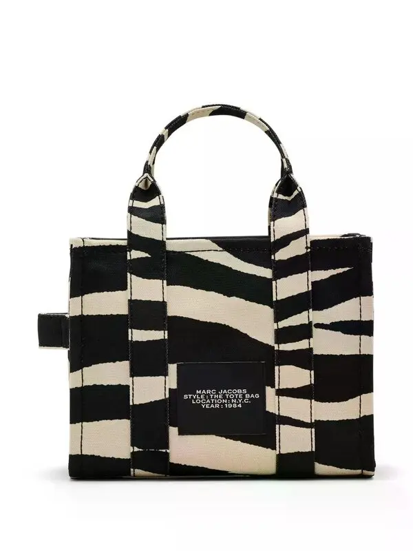 Marc Jacobs Zebra-print Cotton Canvas Tote Bag