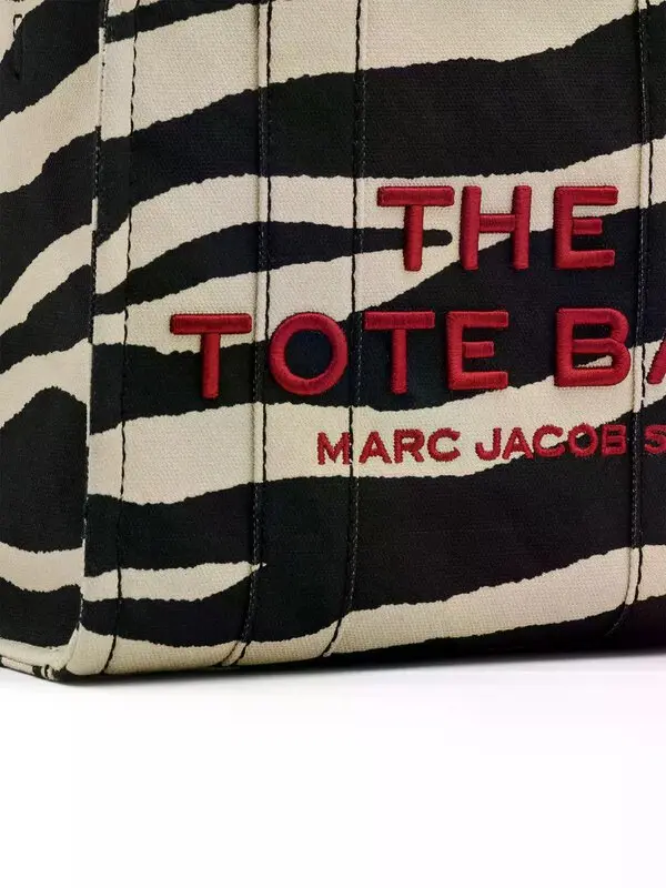 Marc Jacobs Zebra-print Cotton Canvas Tote Bag