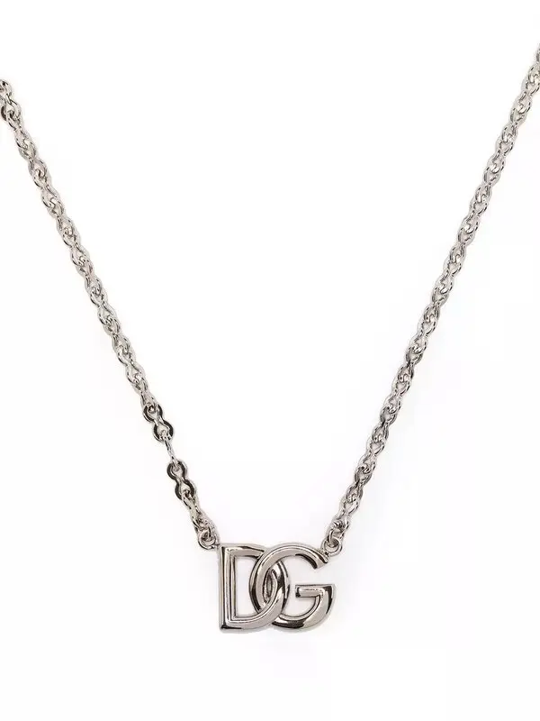 Dolce & Gabbana Logo Necklace - Silver