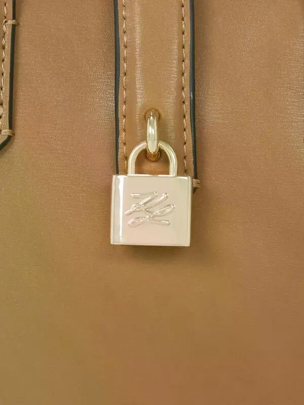 Karl Lagerfeld Mini Leather Tote Bag - Brown