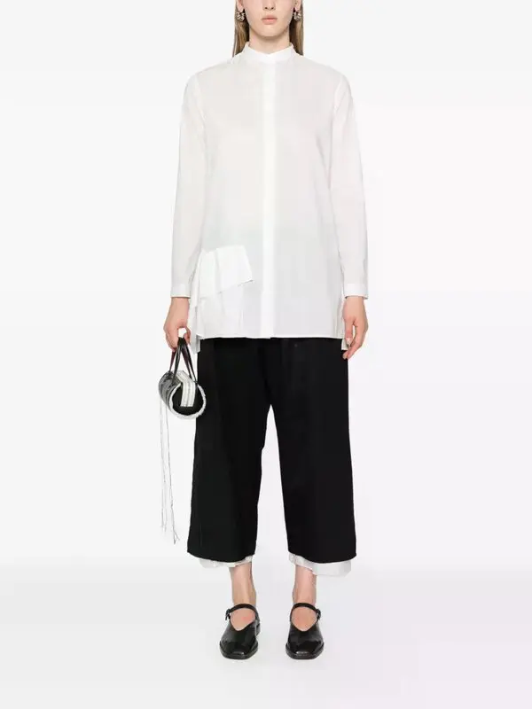 Y’s Panel-appliqué Cotton Shirt