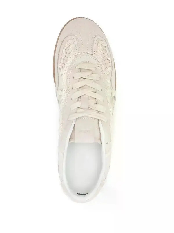 ALOHAS Crochet-trim Leather Sneakers