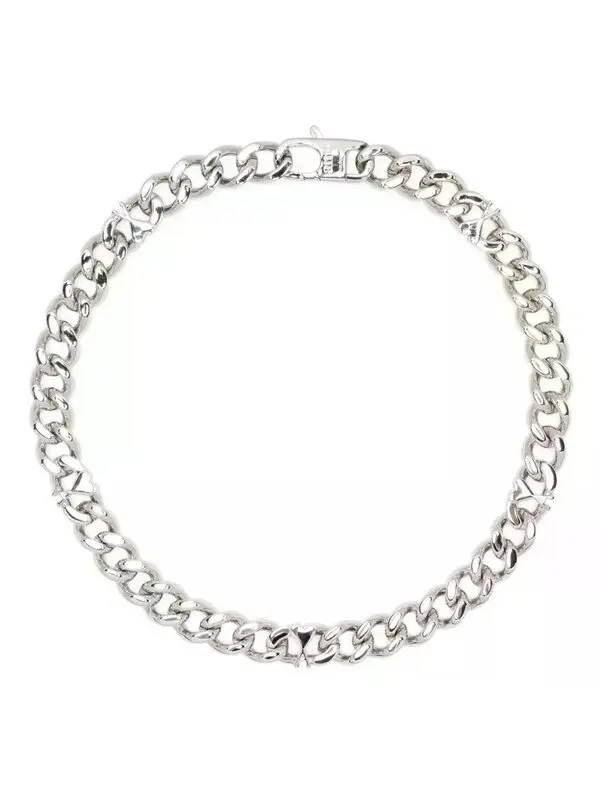 AMI Paris Logo Necklace - Silver