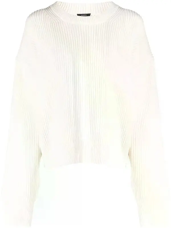 JOSEPH Round-neck Knitted Jumper - Neutrals