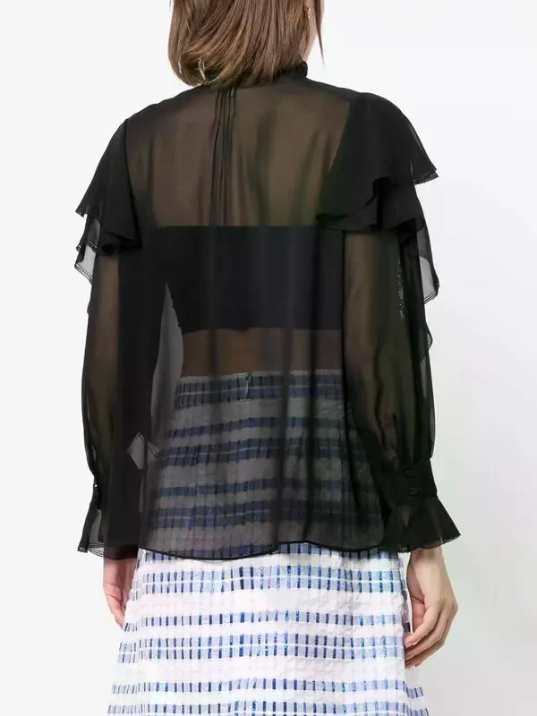 Shiatzy Chen See-through Silk Shirt