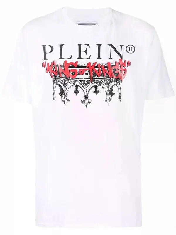 Philipp Plein King Plein Crew-neck Cotton T-shirt - White