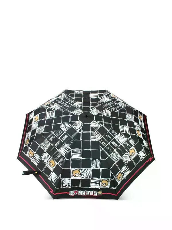 Moschino Graphic-print Umbrella - Black