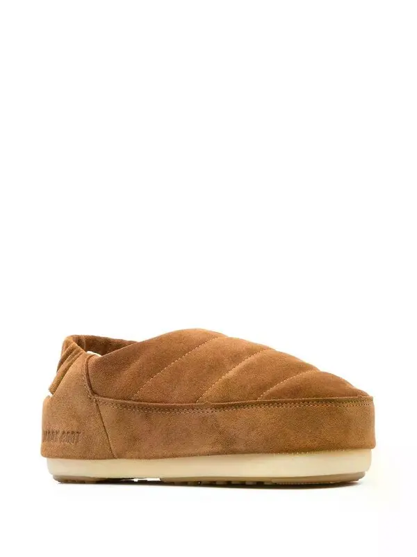 Moon Boot Evolution Suede Slippers - Brown