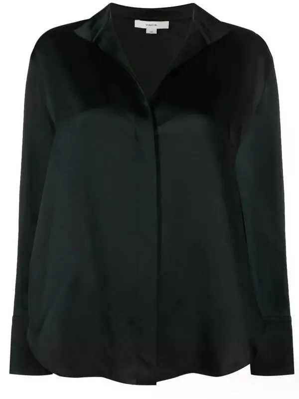 Vince Long-sleeved Silk Shirt