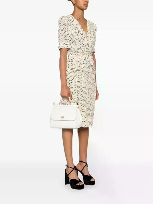 Dolce & Gabbana Dauphine Calfskin Sicily Tote Bag - White