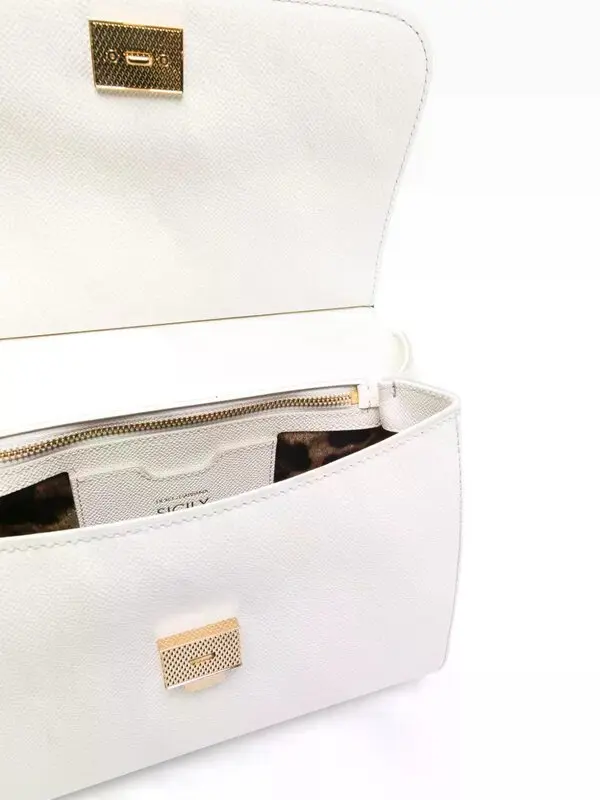 Dolce & Gabbana Dauphine Calfskin Sicily Tote Bag - White