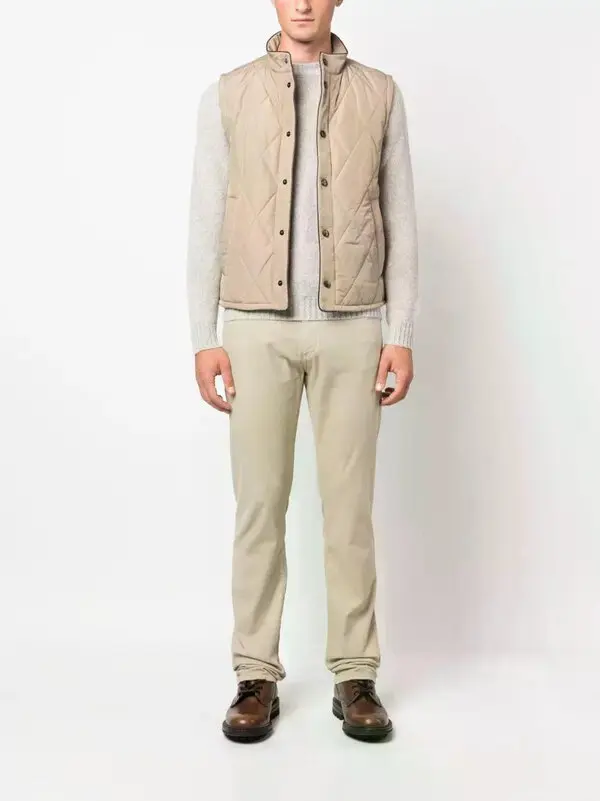 Fedeli Long-sleeve Crew-neck Jumper - Neutrals