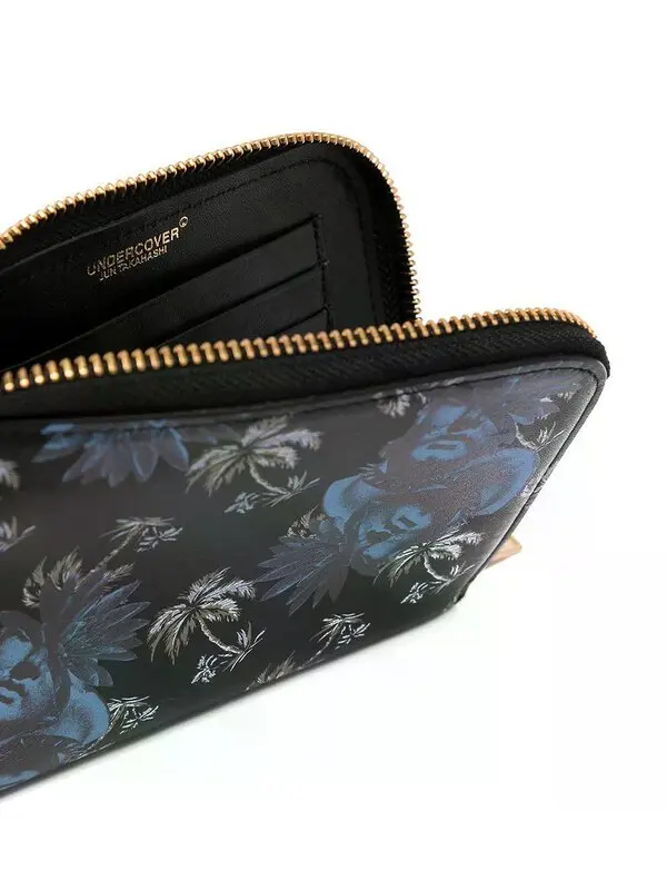 Undercover Graphic-print Leather Wallet - Black