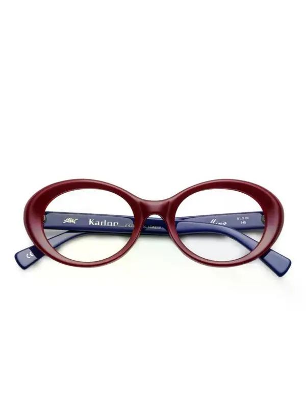 Kàdor Round-frame Glasses - Red