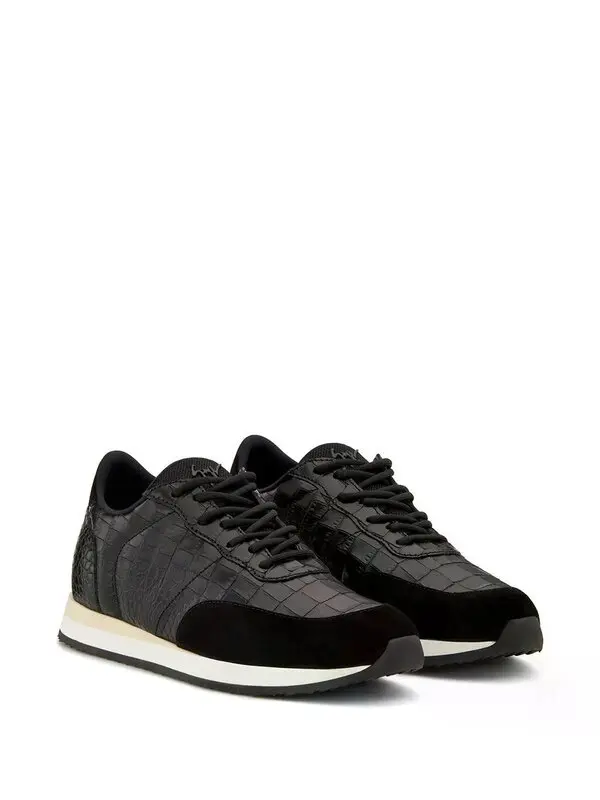 GIUSEPPE ZANOTTI Panelled Low-top Sneakers - Black