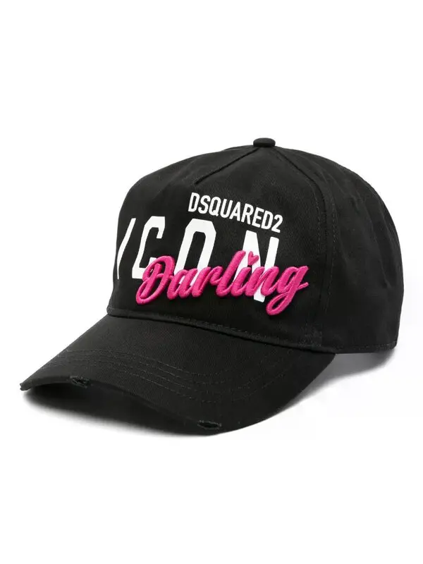 Dsquared2 Logo-print Cotton Baseball Cap - Black
