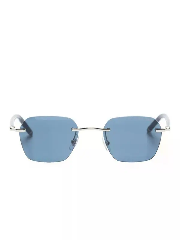 Montblanc Rimless Square Sunglasses - Blue