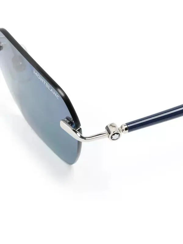 Montblanc Rimless Square Sunglasses - Blue