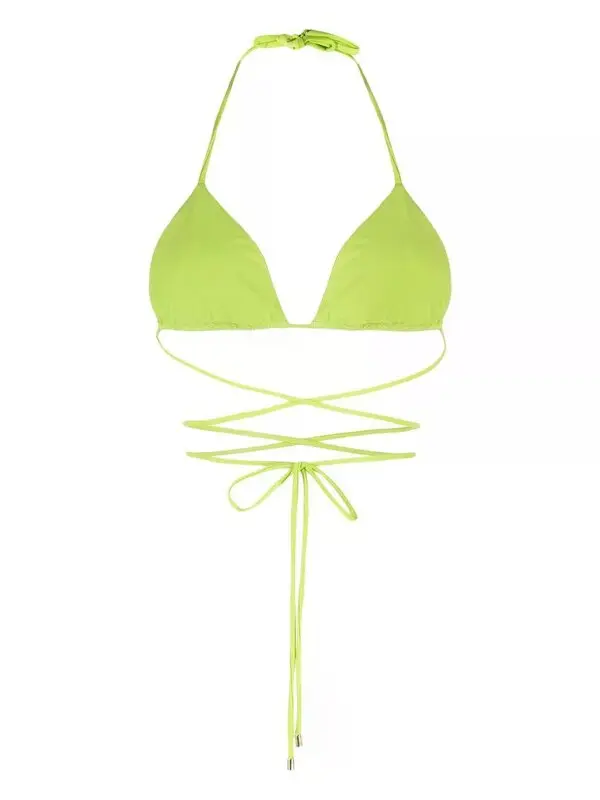 SELF-PORTRAIT Crystal Embellished Triangle Strappy Bikini Top
