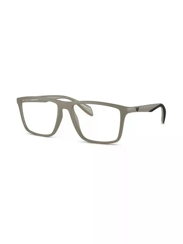 Emporio Armani Rectangle Frame Glasses - Grey