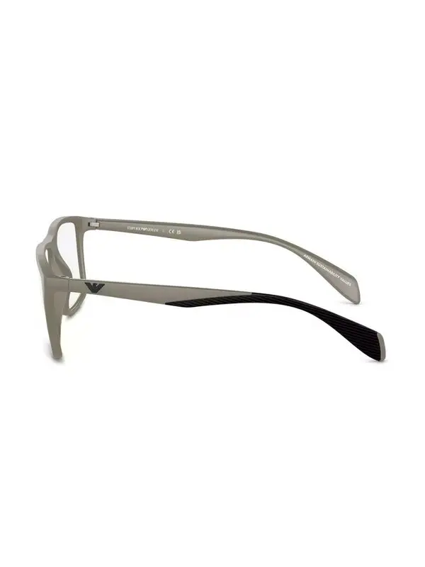 Emporio Armani Rectangle Frame Glasses - Grey