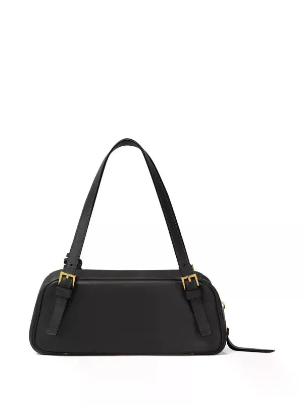 Versace Tag Bowling Shoulder Bag - Black