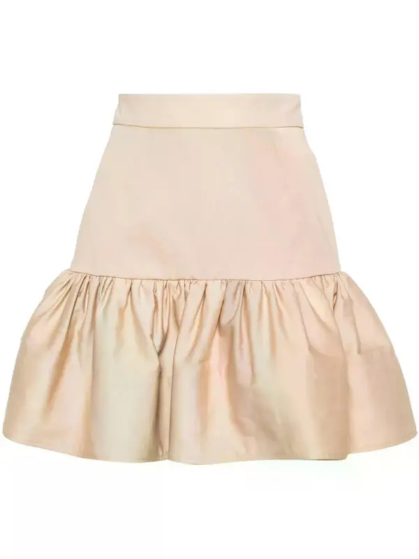 PATOU Ruffled Cotton Miniskirt