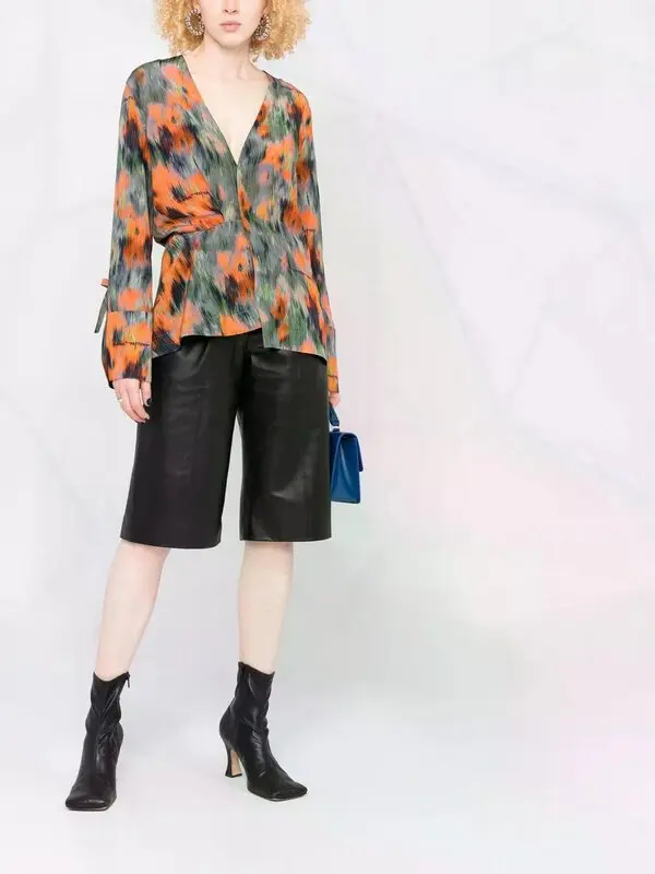 Off-White Graphic-print Silk Blouse
