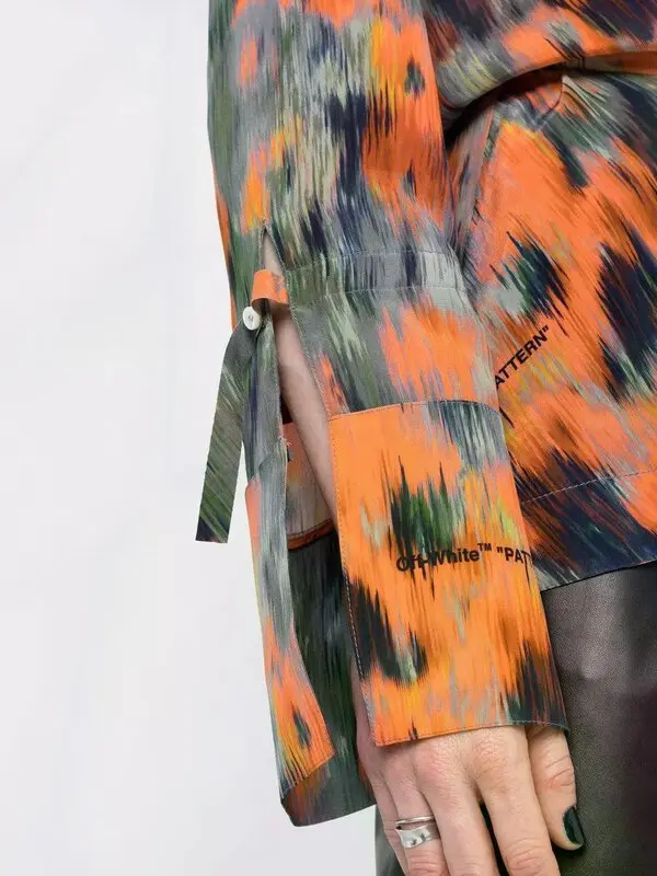 Off-White Graphic-print Silk Blouse