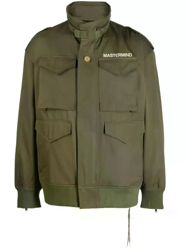 MASTERMIND WORLD Logo-print Zip Detail Jacket - Green