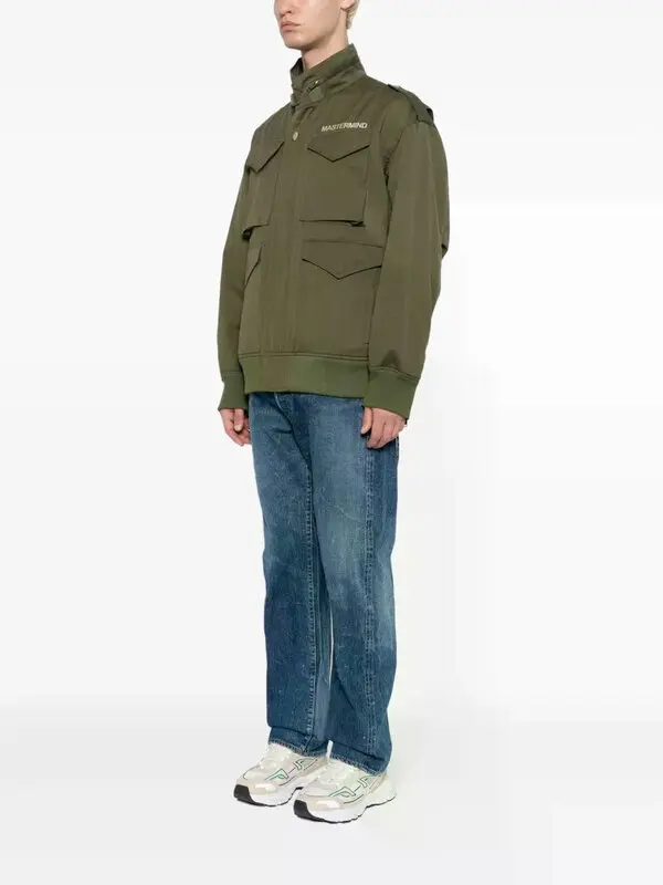 MASTERMIND WORLD Logo-print Zip Detail Jacket - Green