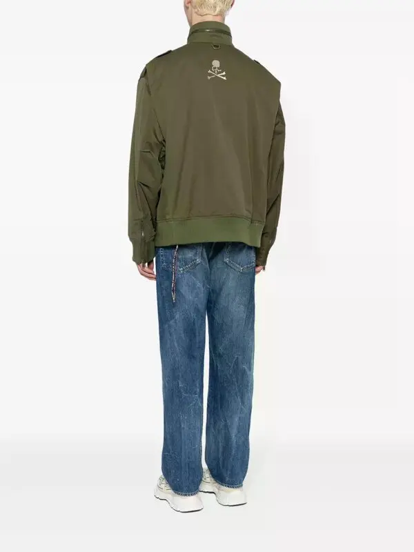 MASTERMIND WORLD Logo-print Zip Detail Jacket - Green