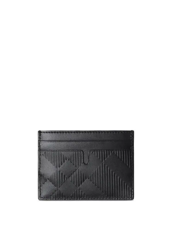 Burberry Embossed Check Card Case